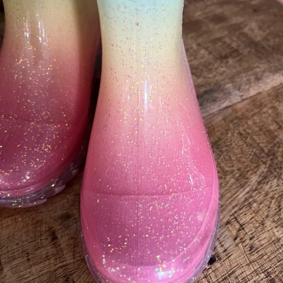 Shoes | Little Girls Rainbow Boots Multicolored Light Up Heels Size 91 ...